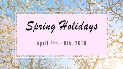 Announcement of Spring Holidays Office Closing Dates